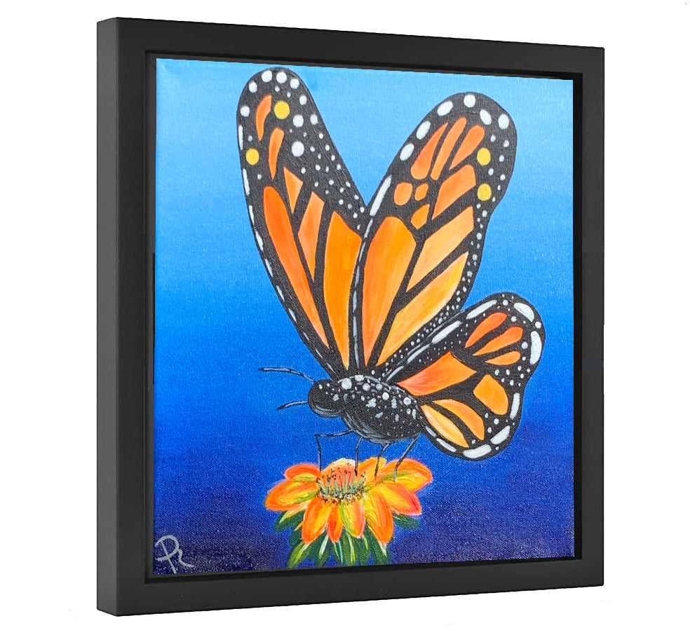 Monarch Butterfly Acrylic Painting - Butterfly Wall Art - Hand Painted ...